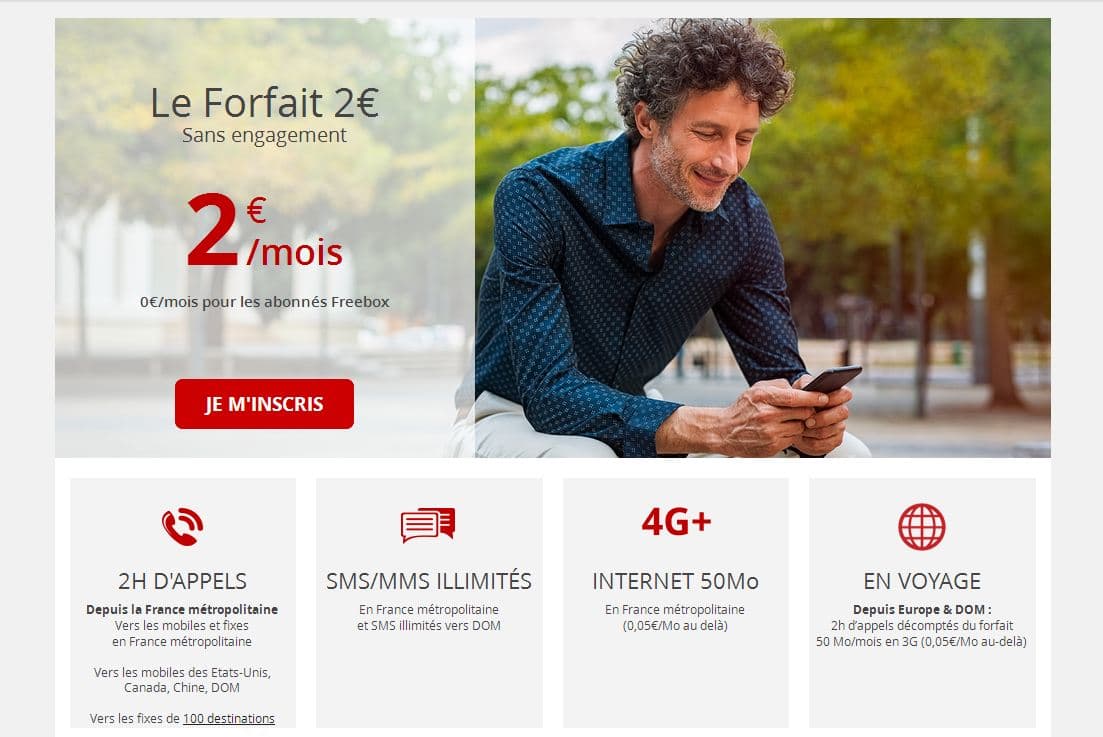 Comparatif des forfaits mobiles à moins de 5 €/mois avec 2 heures d’appels