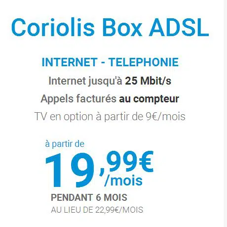 Box internet seul en ADSL : comparatif des abonnements Coriolis et Nordnet
