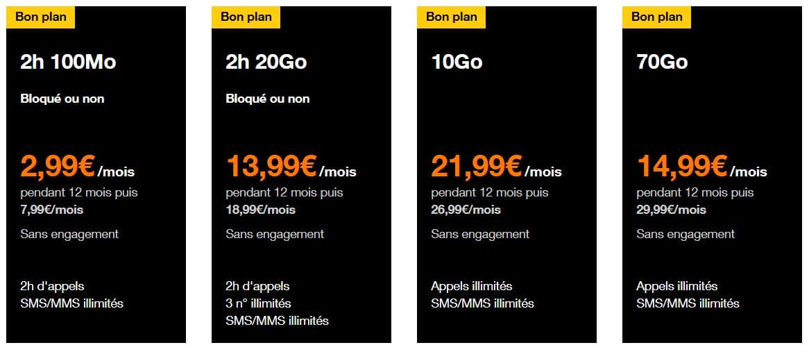 Forfait 4G en promotion : 4 formules disponibles chez Orange