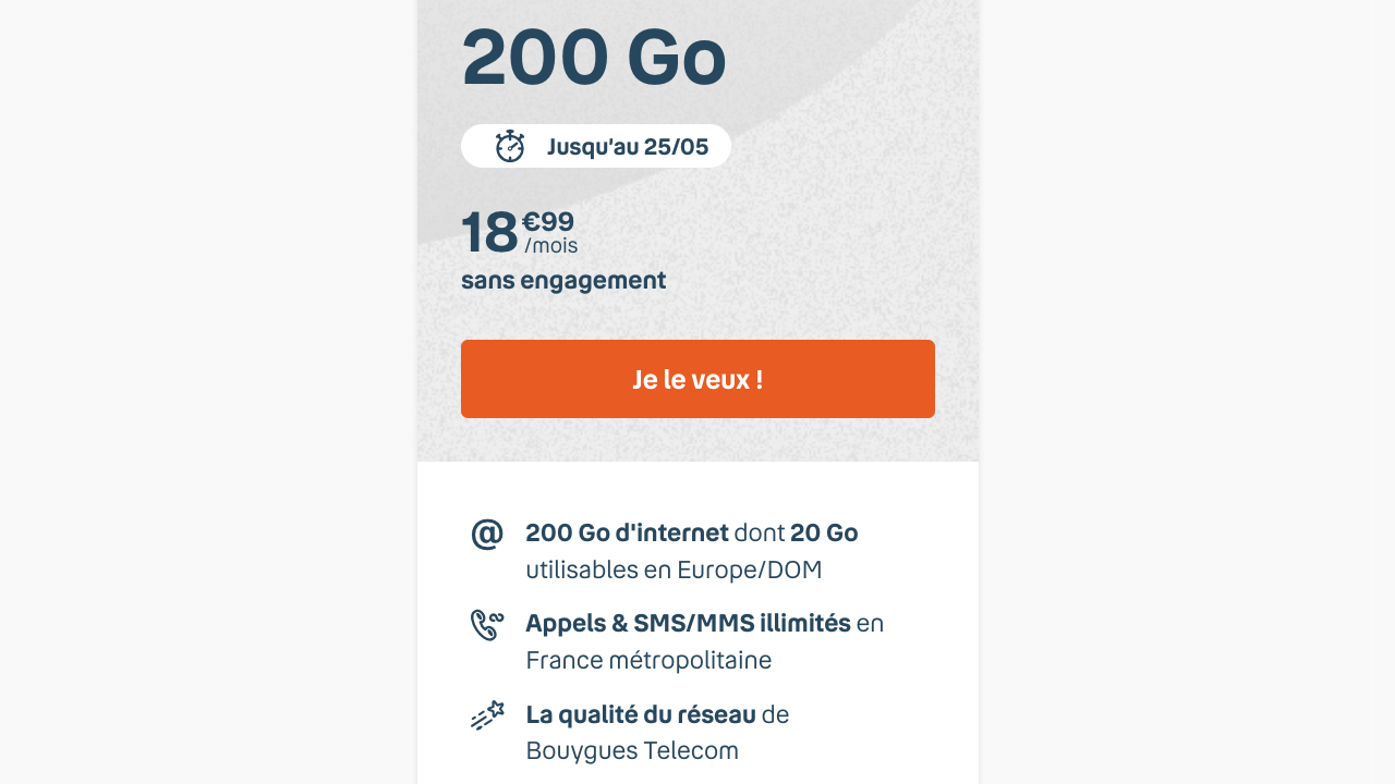 Un large choix de forfait 200 Go en promotion sur le marché – Lemon