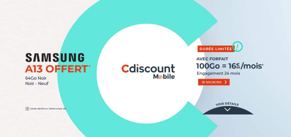 Cdiscount Mobile : 2 smartphones gratuits avec le forfait 100 Go