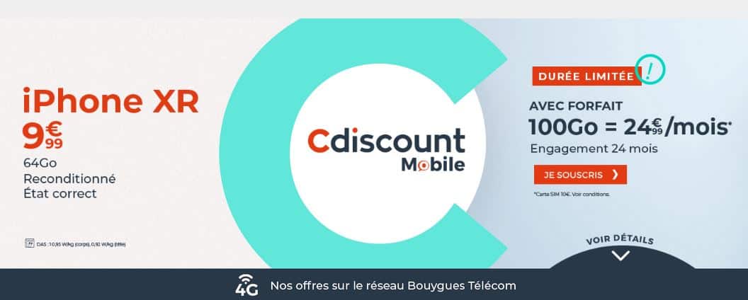 Cdiscount Mobile : smartphones à prix cassé avec le forfait 100 Go