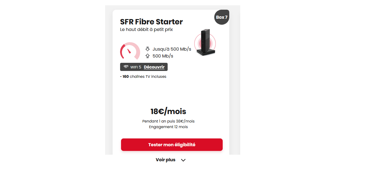 Un tarif à 18 €/mois pour la box Starter Fibre de SFR – Lemon
