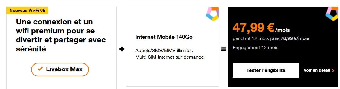 La Livebox Max + Internet Mobile 140 Go pour 47,99 €/mois ! – Lemon