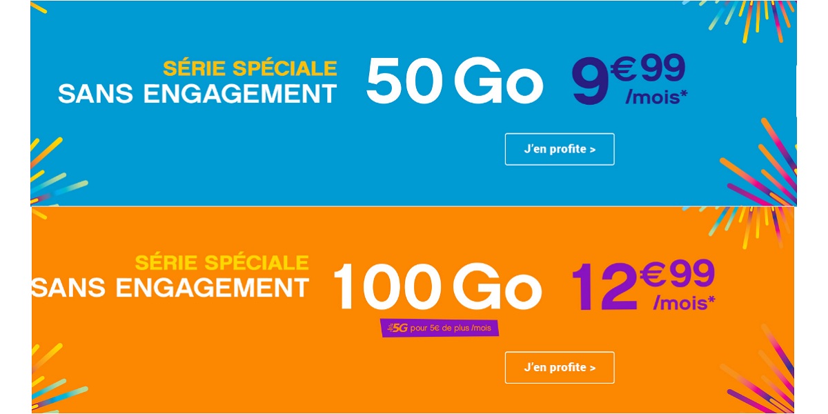 Les forfaits Mobile séries spéciales sans engagement de Coriolis