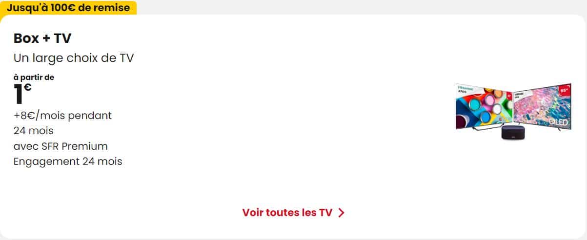 Achetez votre nouvelle TV à 1 € seulement chez SFR