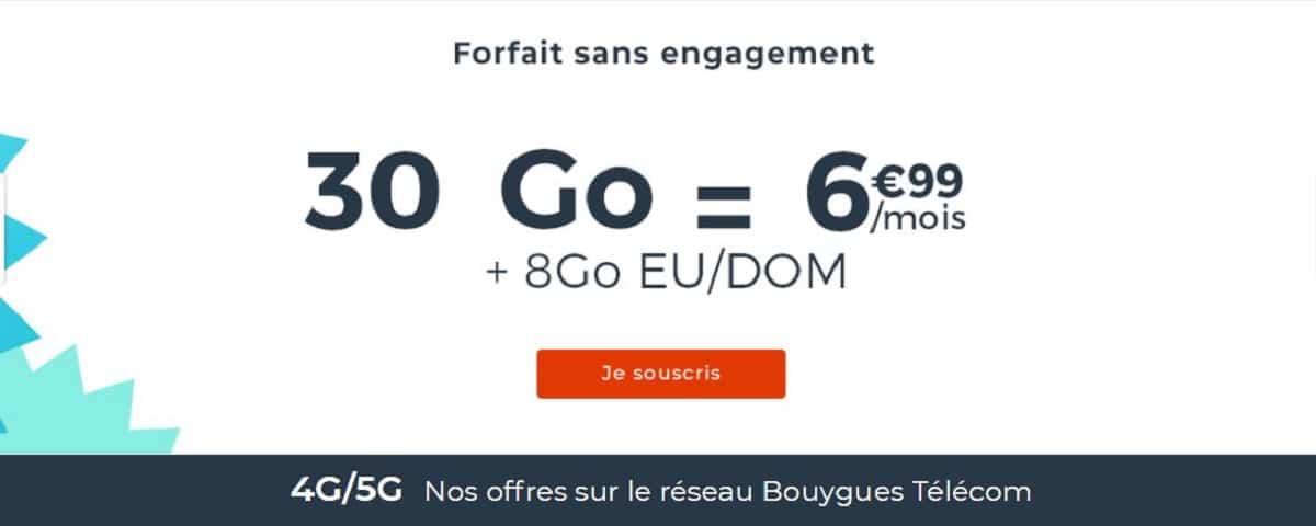 Forfait Cdiscount 30 Go ou Forfait illimité 40 Go de Source Mobile