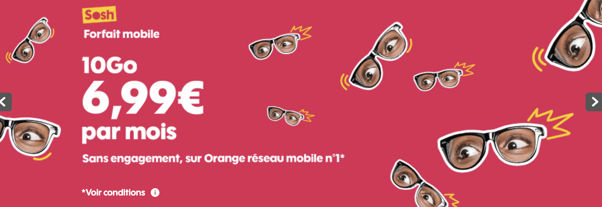 Nouvelle offre Forfait Sosh Sosh Mobile pour conquérir de nouveaux clients (Sosh Mobile 10Go à 6 ...